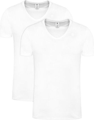 G-Star Raw T-Shirt-Set Base D07207-124 Wei&szlig; Slim Fit