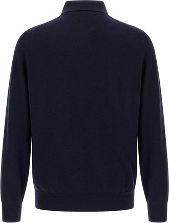 Brunello Cucinelli Cashmere Polo Shirt - Navy