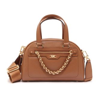 Michael Kors Williamsburg Small Pebbled Leather Satchel - - Bags - Damen - Braun - ONE SIZE