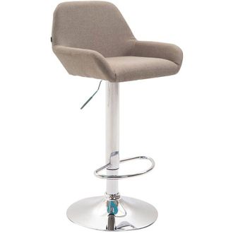 Clp Tabouret Braga en tissu Tortora, chrom