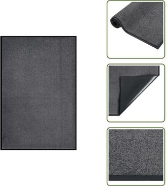 vidaXL Paillasson Anthracite 80x120 cm - Tapis Dentr&eacute;e - Paillasson Int&eacute;rieur - Matelas Daccueil - Tapis Absorbant - Tapis R&eacute;sistant &agrave; Leau