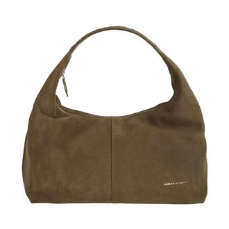 Alexander Smith Chloe Schultertasche aus olivgr&uuml;nem Wildleder - - Bags - Damen - Gr&uuml;n - ONE SIZE