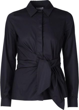 Alessia Santi Femme, Blouses et Chemises, Noir, Taille: 38 FR Camicia nodo