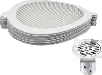 Generic Abflussaufkleber - Dusche, Badezimmerboden-Klebeaufkleber, wasserfestes Haarfangnetz, effektive Filterung, einfache Installation, Los 10 St&uuml;ck | Zur V