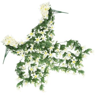 BESTONZON K&uuml;nstliche Lilienranken 2 St&uuml;ck aus Robustem Seidenstoff Wei&szlig;e Gartenpflanzen Wandbehang Dekoration f&uuml;r Zuhause und B&uuml;ro