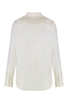 Celine Womens Silk Twill Loose Shirt White