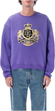 ERL Crest Crewneck - Homme - Sweatshirts et sweats &agrave; capuche - Violet - Taille: M