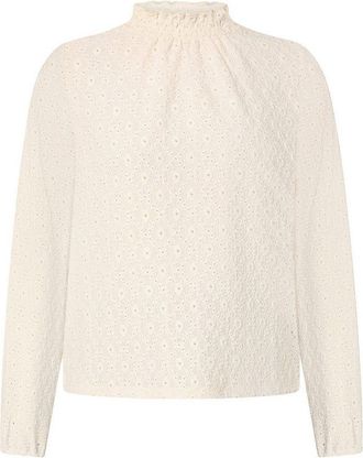 Zero Klassische Bluse Damen mit Lochmuster