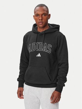 adidas Sweatshirt Collegiate Script Graphic Hoodie KC7187 Schwarz Regular Fit