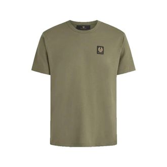 Belstaff Klassisches Rundhals Kurzarm T-Shirt - - Tops - Herren - Gr&uuml;n - S