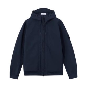 Stone Island Soft Shell-R E.dye Technology Jacket - - Jackets - Herren - Blau - XL