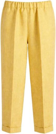 Liviana Conti Femme, Pantalons, Jaune, Taille: 40 FR Cropped Pantalons