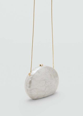 Mango Ovale Clutch-Handtasche elfenbeinwei&szlig; - Damen - Einheitsgr&ouml;&szlig;e - MANGO