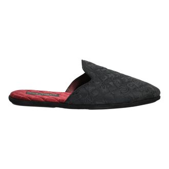 Dolce & Gabbana Floral Brocade Slides - - Shoes - Herren - Schwarzk - 44 EU