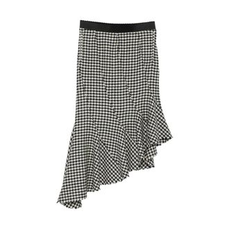 The Attico Jupe midi &agrave; ourlet asym&eacute;trique et franges - Femme - Jupes - Multicolore - Taille: 40 FR