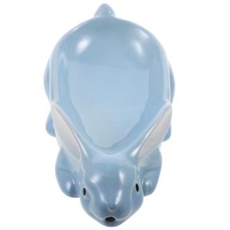 TOPBATHY Seifenschale aus Keramik in Hasenform Kleine Badezimmer Seifenhalter mit Abtropfschale Wei&szlig; Kompakt und Langlebig f&uuml;r Bad und K&uuml;che