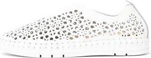 Yokono Baskets en Cuir pour Femme FLOW-003 Blanc | Chaussures Automne-Hiver pour Femme | Cuir de Vachette | 2 cm