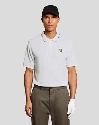 Lyle & Scott Golf 1874 Polohemd aus Tech-Material mit Kontraststreifen