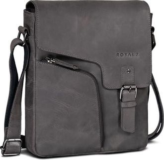 Royalz Denver Sac en Cuir Homme Petit Bandouliere Sac &agrave; Main Sacoche en Cuir &Eacute;paule Sac Messager Bag Besace Vintage Sac &agrave; l&eacute;paule