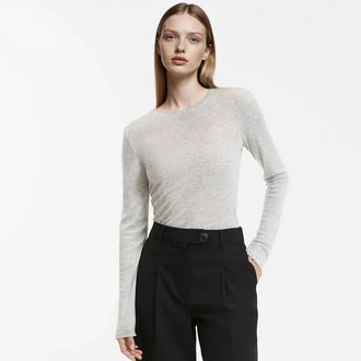 La Redoute Collections T-shirt Col Rond Manches Longues