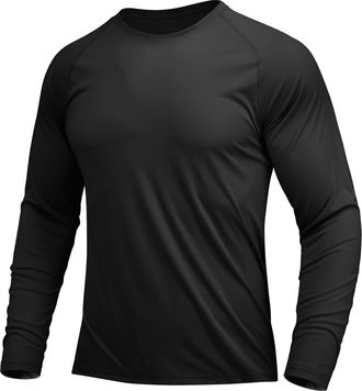 Magcomsen Herren UV Shirt UPF 50+ Sportshirts Langarm Funktionsshirt Herren Laufshirt Regular Fit Trainingsshirt Wandershirts Angeln Shirts f&uuml;r Sport Schwarz 3X