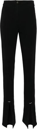 MUGLER Femme, Pantalons, Noir, Taille: 38 FR Pantalon Taille Haute &agrave; Ourlet Fendu