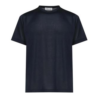 H&egrave;SKIMO T-Shirt aus Filo di Scozia - - Tops - Herren - Blau - L