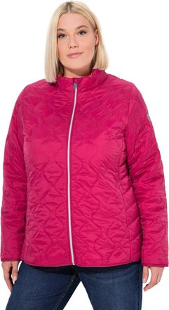 Ulla Popken Damen große Größen Übergrößen Plus Size HYPRAR Leichtstepp-Jacke, Kontrastfutter, wasserabweisend granatpink 58+ 840050530-58+