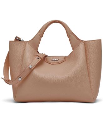 DKNY Womens WILLA MINI Satchel 100% Polyurethane, Cappuccino