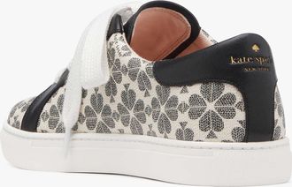 Kate Spade New York Kate Spade Erin Spade Flower Sneaker f&uuml;r Frauen in Wei&szlig;/Schwarz, Gr&ouml;&szlig;e: 35.5 | Leinwand