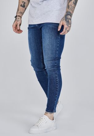Siksilk Herren Blaue Skinny Jeans 28