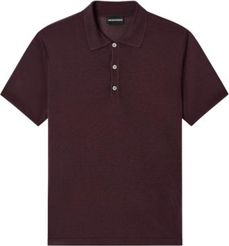 Emporio Armani Homme, Tops, Violet, Taille: M Polo c&ocirc;tel&eacute;
