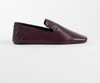 Asos Malachi chaussures style slippers en cuir v&eacute;ritable bordeaux-Rouge