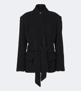Isabel Marant Veste Syndra en laine et alpaga m&eacute;lang&eacute;s