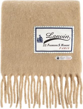 Lanvin Homme, Accessoires, Beige, Taille: ONE Size &Eacute;charpe &agrave; franges
