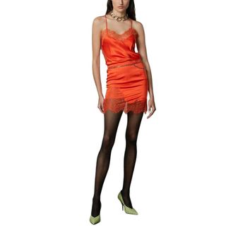 Patrizia Pepe Femme, Robes, Orange, Taille: 38 FR Jupe midi