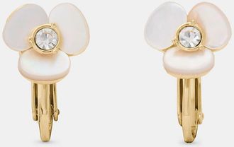 Kate Spade New York Kate Spade Disco Pansy Ohrh&auml;nger Mit Damenverschluss f&uuml;r Frauen in Creme/Klar | Metall