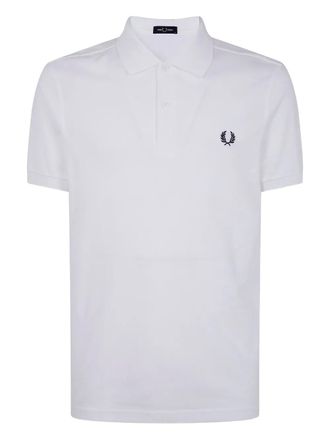 Fred Perry polo à broderie couronne de laurier - Blanc