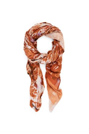 Desigual Tuch Corduroy Rectangle Foulard Terracota mehrfarbig
