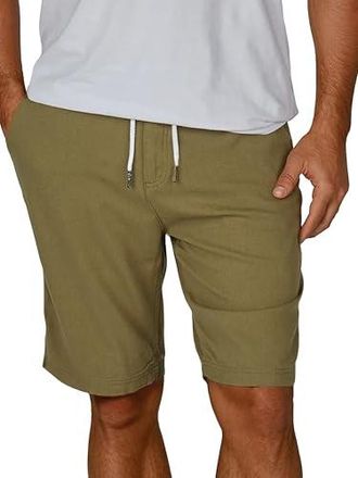 Riverso RIVOliver - Short dété en lin pour homme - Coupe droite - Longueur genou - Couleur unie - Blanc, bleu, marine, beige, noir, vert, tailles S, M, L, XL,