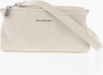Givenchy Textured Leather PANDORA Shoulder Bag with Silver Effect Log Gr&ouml;&szlig;e Uni