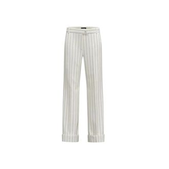 Marella Femme, Pantalons, Blanc, Taille: 40 FR Pantalon blanc coupe droite Agra2