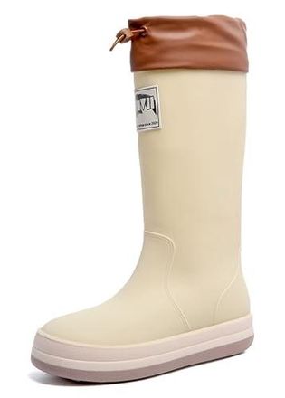 Pangolin Bottes de Pluie Imperm&eacute;ables Femme & Homme - Bottes Hautes en Caoutchouc avec Cordon Ajustable, Semelle Antid&eacute;rapante, Chaussures Outdoor L&eacute;g&egrave;res pour