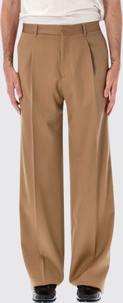 Lardini Pantalon large en pure laine vierge &agrave; pinces et taille mi-haute