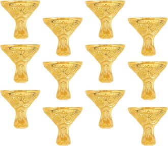 OSALADI 12 St&uuml;ck Vintage Metall Boxf&uuml;&szlig;e mit Tiermotiv Retro Schmuckkisten F&uuml;&szlig;e Eckschutz Robuste Eckbesch&uuml;tzer aus Zinklegierung f&uuml;r Schr&auml;nke Schmucktruhen Ko