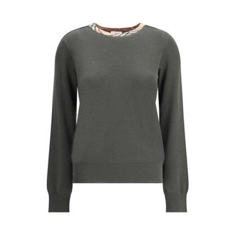 Burberry Femme, Pulls, Vert, Taille: 40 FR T-Chemises