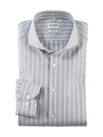 Olymp Herren Oberhemd Langarm Level Five,Streifen Farbfond,Level 5,02 Haifisch-Kragen,kitt 75,46
