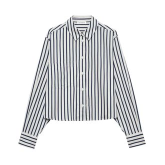 Anine Bing Femme, Blouses et Chemises, Noir, Taille: 38 FR Chemise Courte Essie