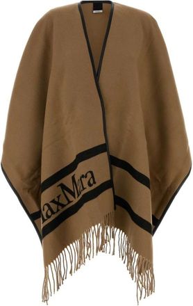 Max Mara Femme, Vestes, Brun, Taille: ONE Size Mxaaris Wool Cape