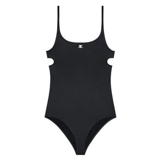 Courr&egrave;ges Cut-Out One-Piece - - Swimwear - Damen - Schwarzk - M